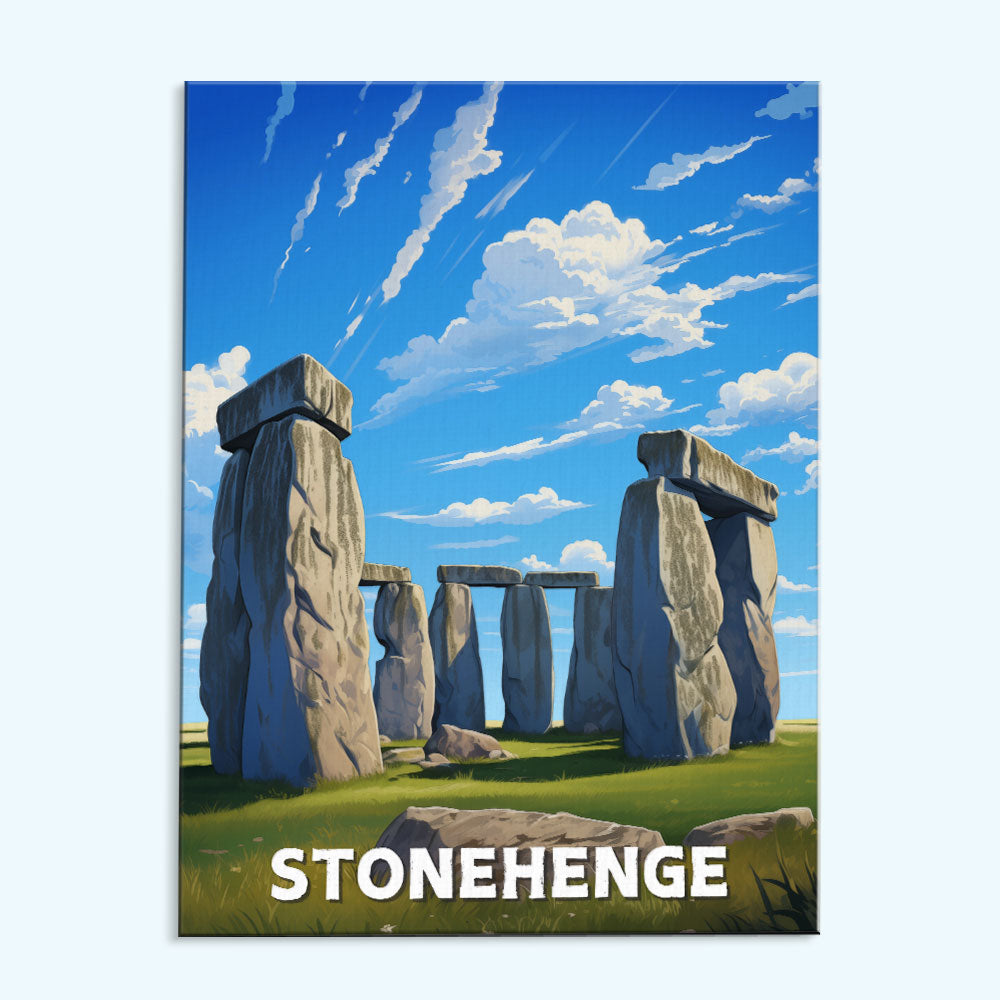 Stonehenge Travel Poster | Paint by Numbers Kit – Wander Painting