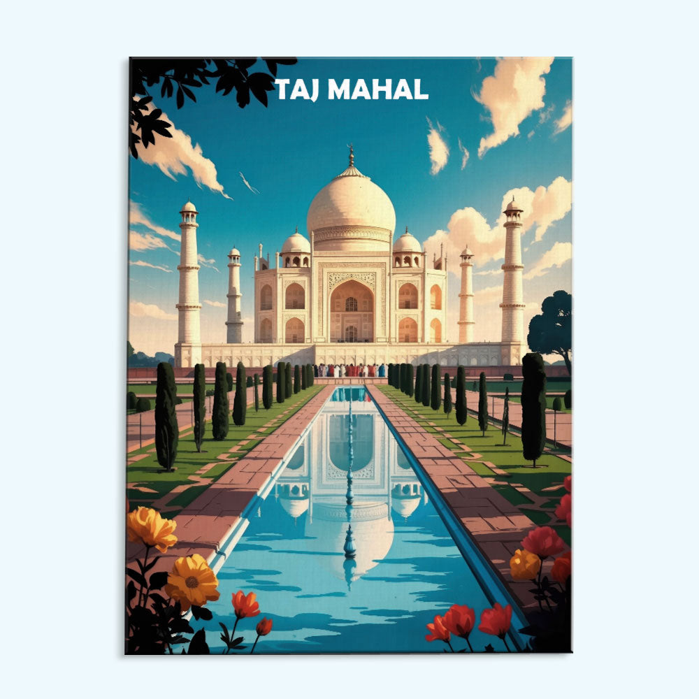Taj Mahal, India - World Heritage | Paint by Numbers Kit – Wander Painting