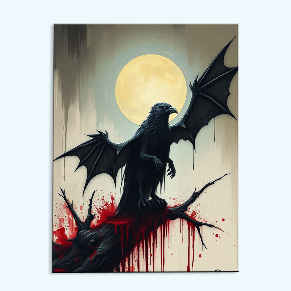 Blood Moon Raven | Paint by Numbers Kit – Wander Painting