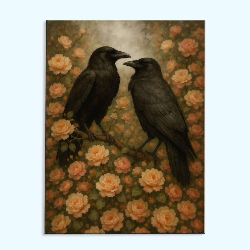 Ravens Among Roses | Paint by Numbers Kit – Wander Painting