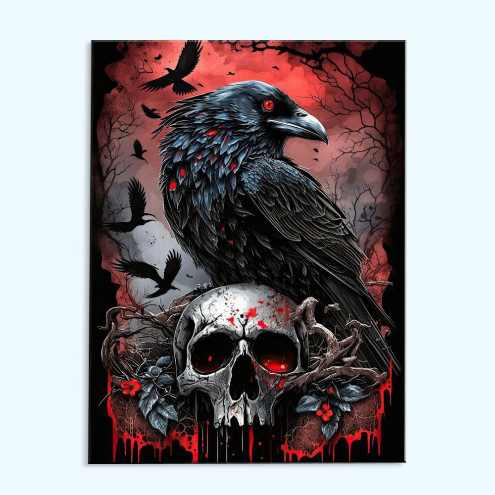 The Blood-Crowned Raven | Paint by Numbers Kit – Wander Painting