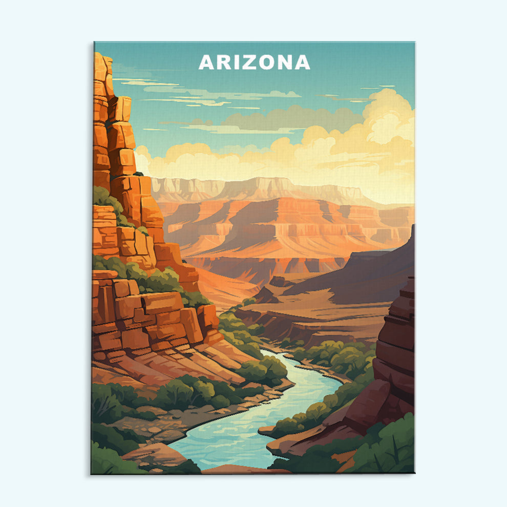 Arizona U.S. State | Paint by Numbers Kit – Wander Painting