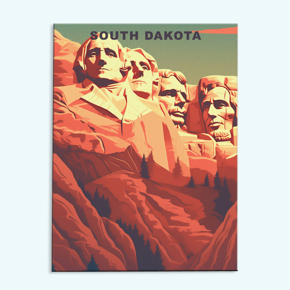 South Dakota U.S. State | Paint by Numbers Kit – Wander Painting