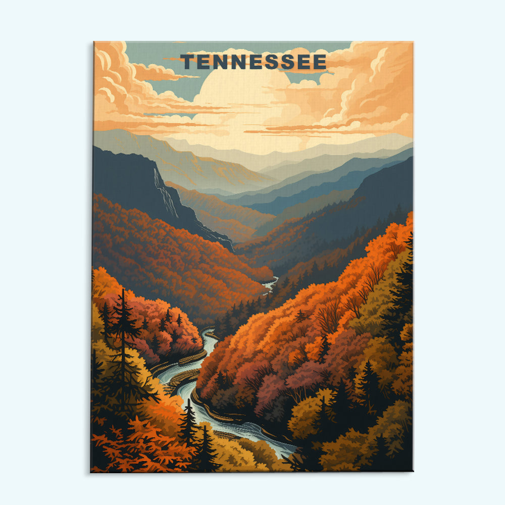 Tennessee U.S. State | Paint by Numbers Kit – Wander Painting