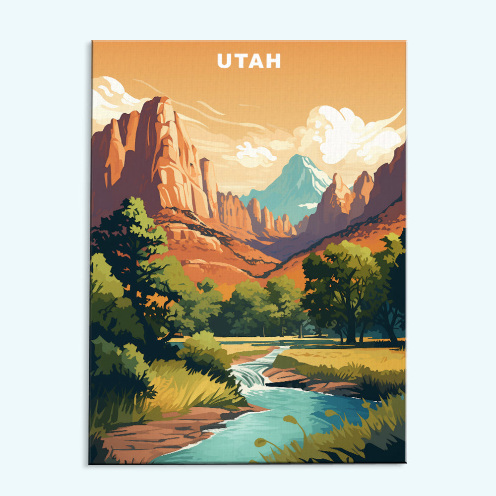 Utah U.S. State | Paint by Numbers Kit – Wander Painting