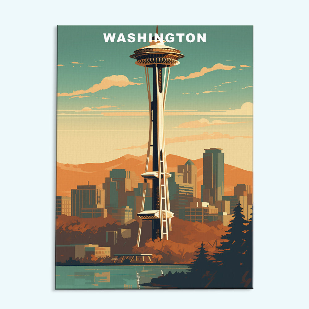 Washington U.S. State | Paint by Numbers Kit – Wander Painting