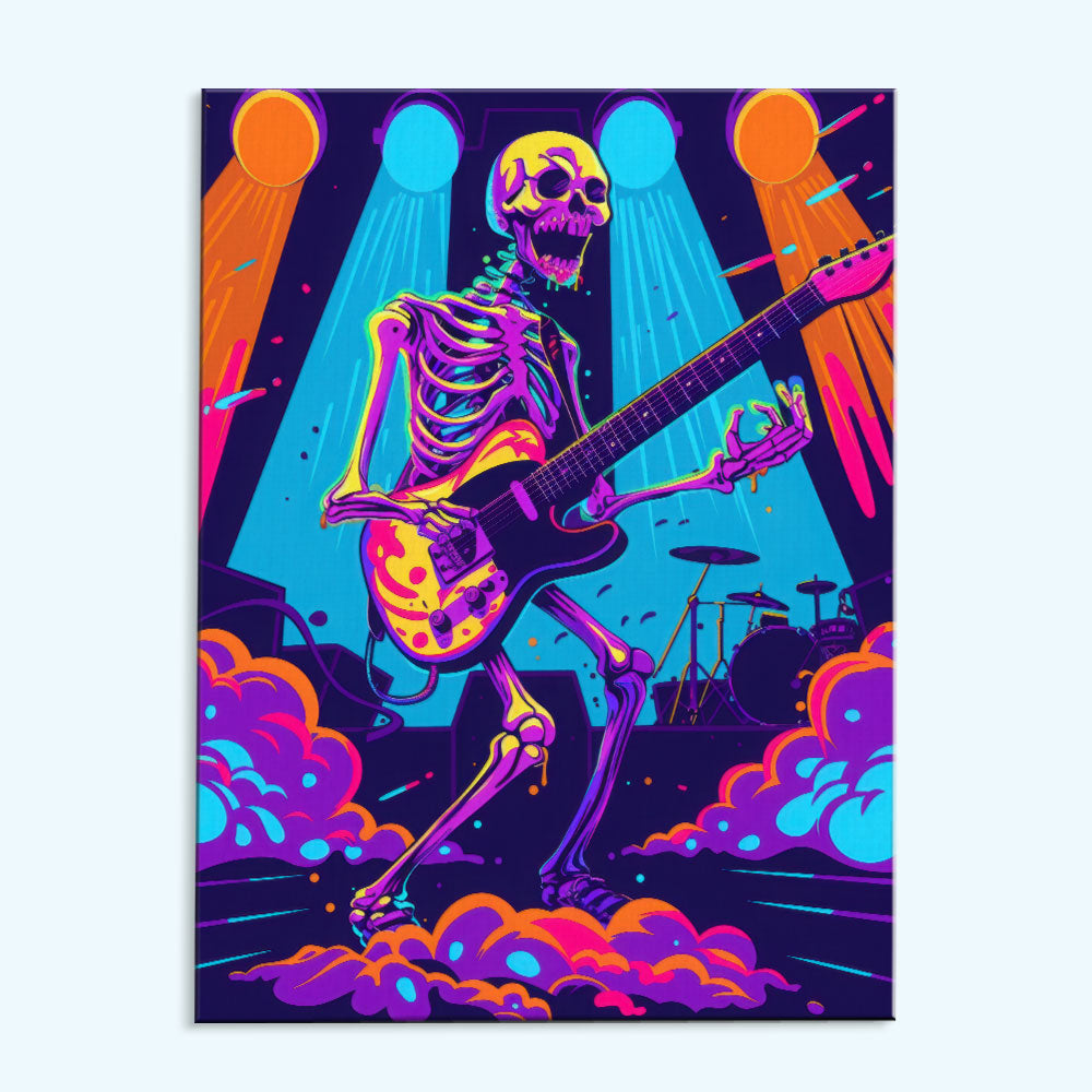 Rocking Skeleton | Paint by Numbers Kit – Wander Painting