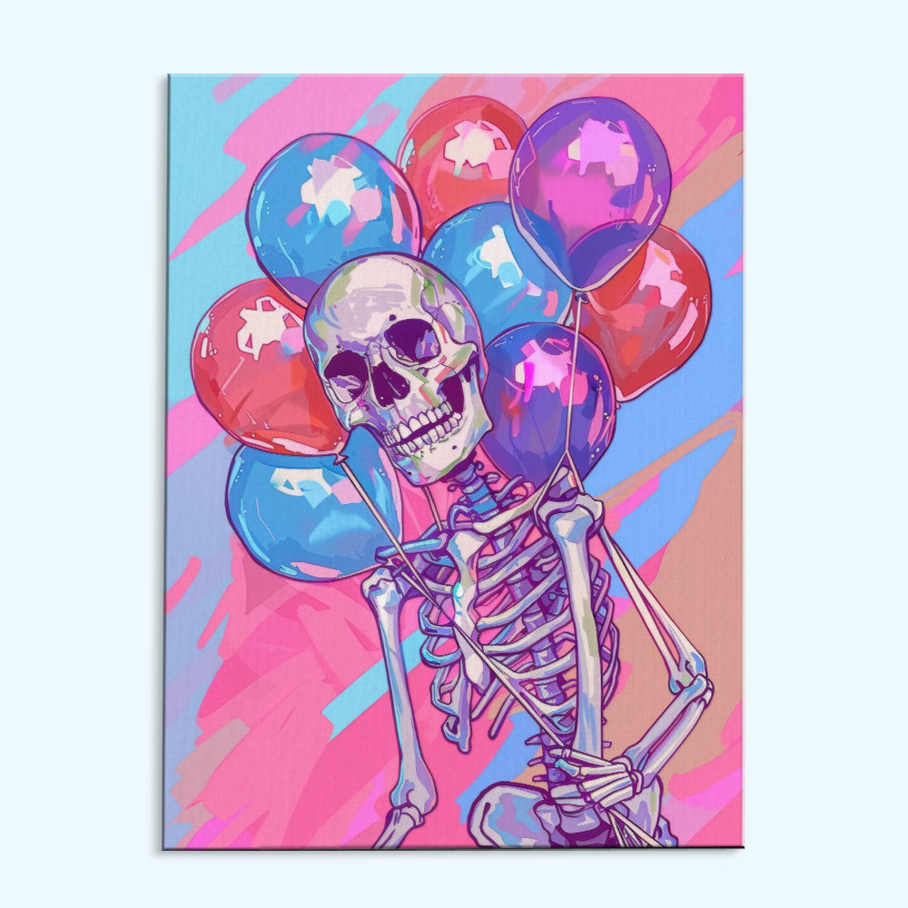 Balloon Skeleton | Paint by Numbers Kit – Wander Painting