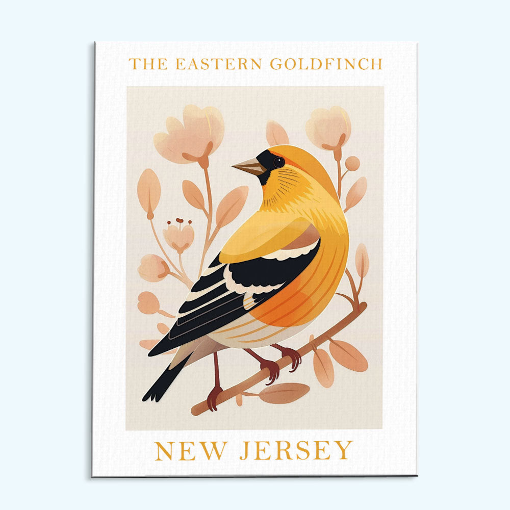 New Jersey State Bird Eastern Goldfinch | Paint by Numbers Kit – Wander ...