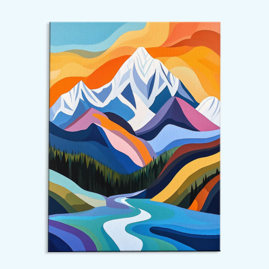 Abstract Mountain Paint-by-numbers – Wander Painting