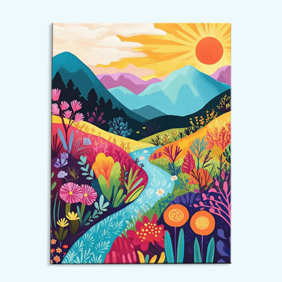 Abstract Mountain Paint-by-numbers – Wander Painting