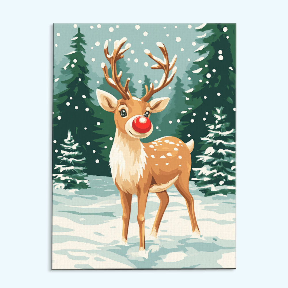 Rudolph | Paint by Numbers Kit – Wander Painting