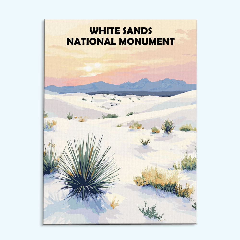 White Sands National Monument | Paint by Numbers Kit – Wander Painting