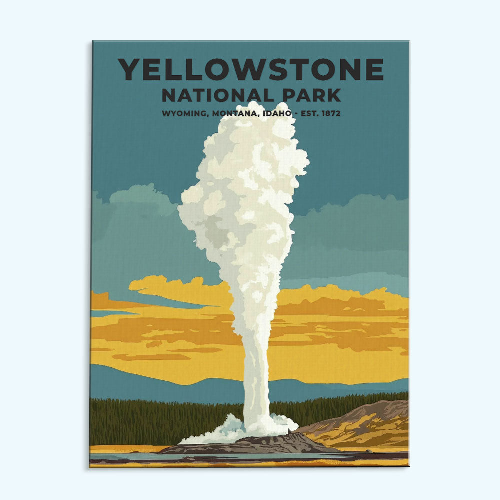 Yellowstone National Park Heritage Edition | Paint by Numbers Kit ...