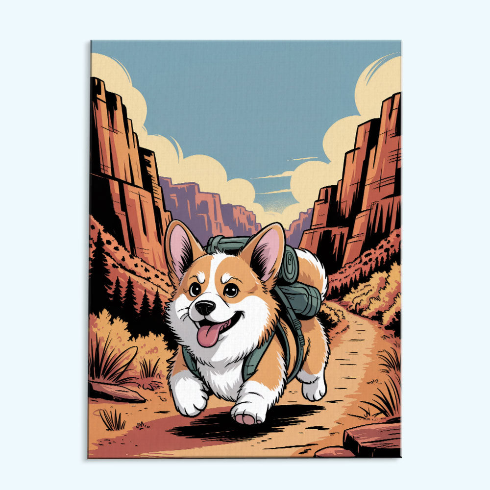 Zion National Park - Corgi | Paint by Numbers Kit – Wander Painting
