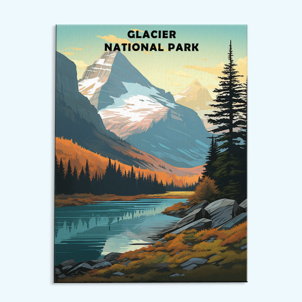 Glacier National Park | Paint by Numbers Kit – Wander Painting