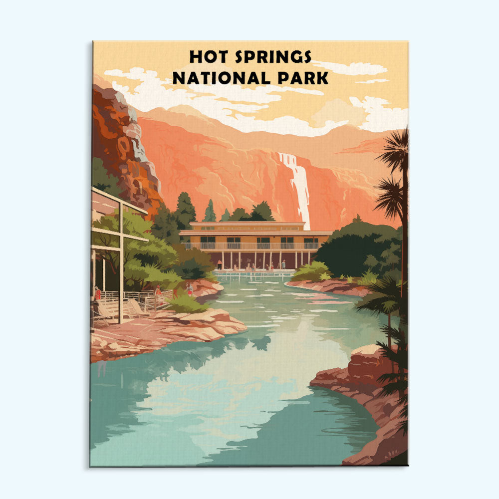 Hot Springs National Park | Paint by Numbers Kit – Wander Painting