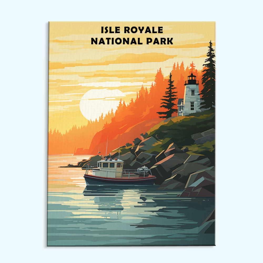 Isle Royale National Park | Paint by Numbers Kit – Wander Painting